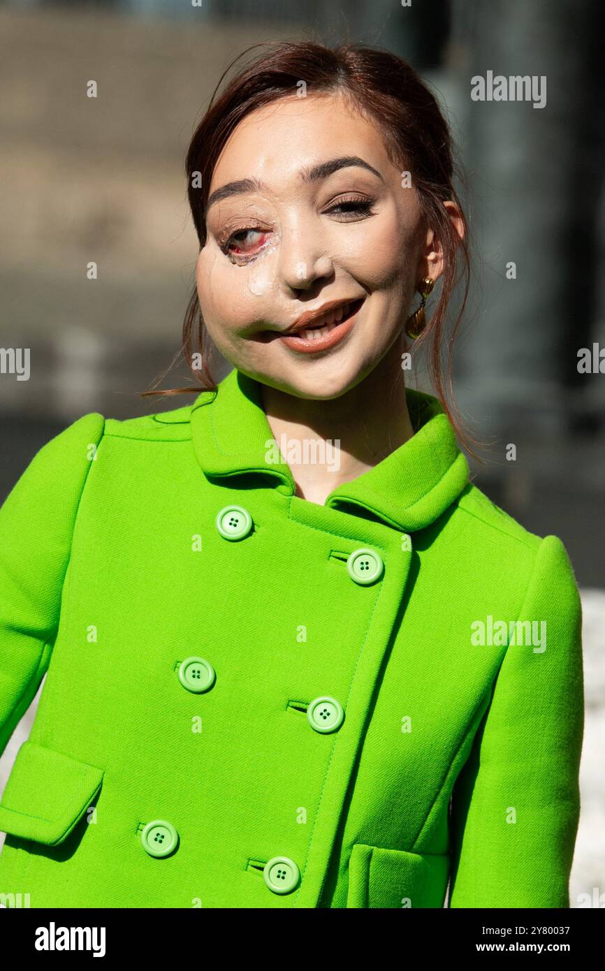 Paris, France. 01st Oct, 2024. Nikki Lilly attending the Miu Miu ...