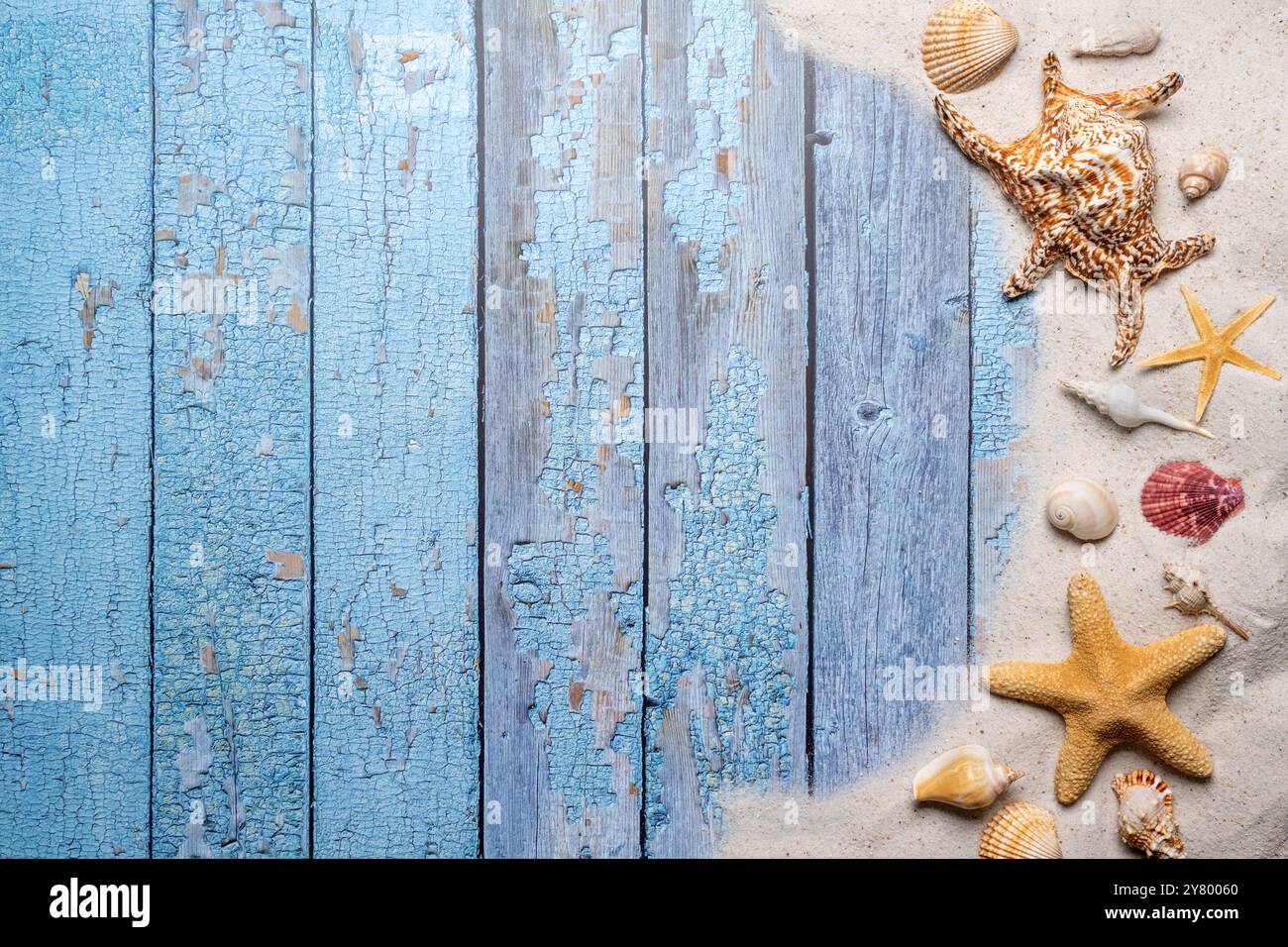 Summer, beach and vacation concept with free text space. Top view. Flat ...