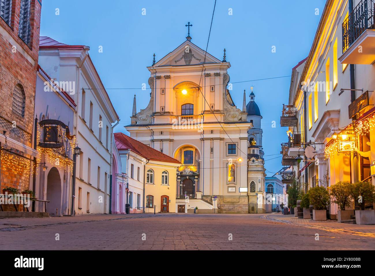 Downtown Vilnius city skyline, cityscape of Lithuania in Europe Stock ...