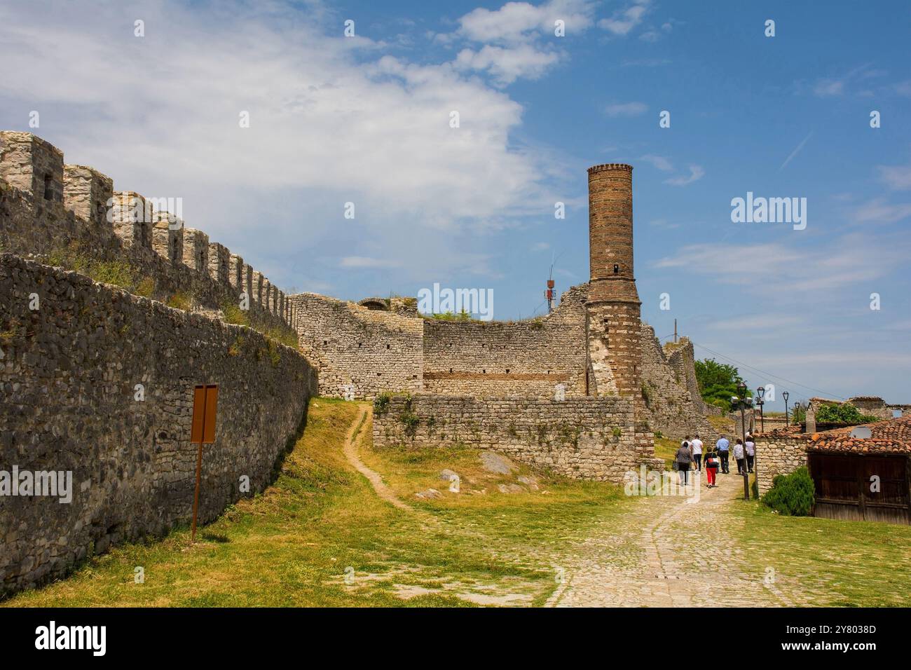 The ruins of the 14th century Red Mosque within the fortified UNESCO ...