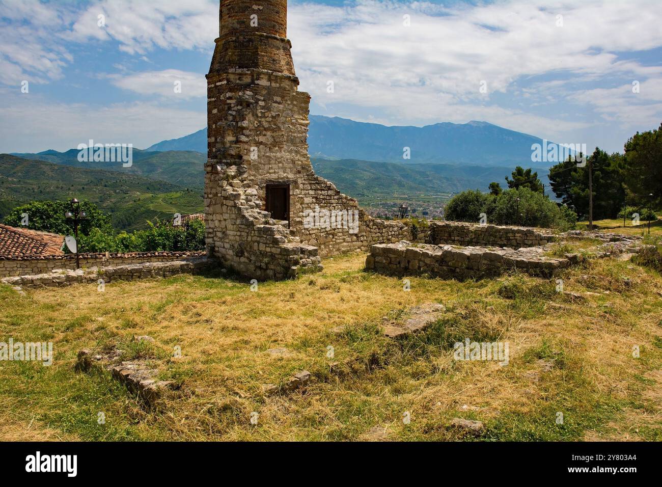 The base of the ruins of the 14th century Red Mosque within the ...