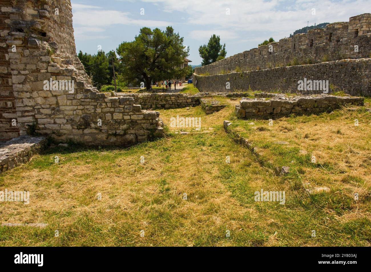 The base of the 14th century Red Mosque ruins in the UNESCO-listed ...