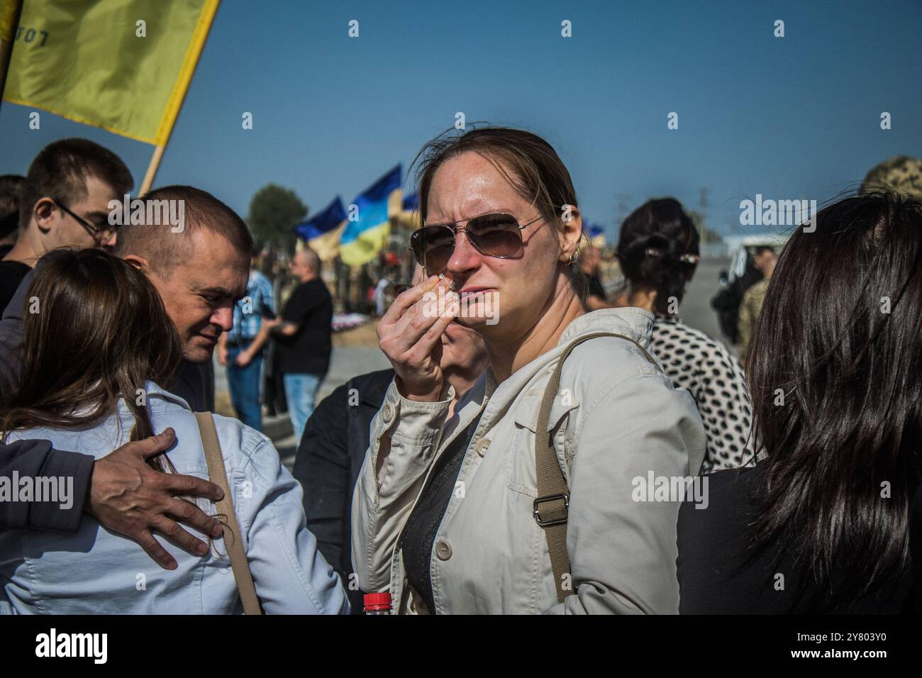 Kharkiv, Ukraine, September 30, 2024 Funeral and burial of Captain ...