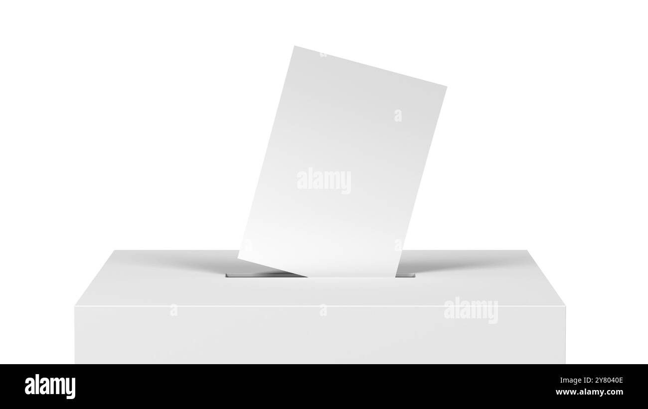 Ballot box isolated on white background. Blank. 3d illustration Stock ...