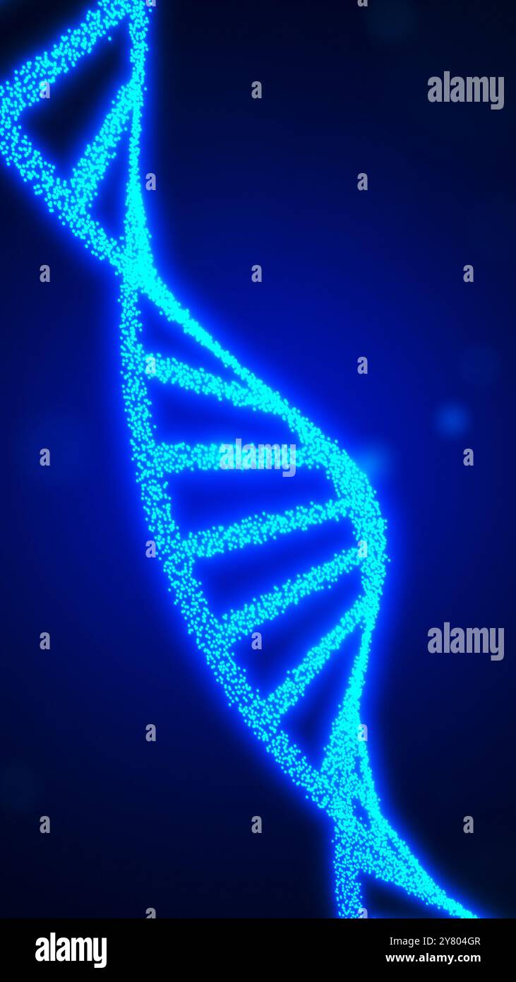 Artificial dna structure with particles Stock Photo - Alamy