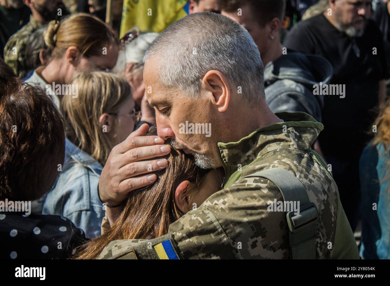 Kharkiv, Ukraine, September 30, 2024 Funeral and burial of Captain ...