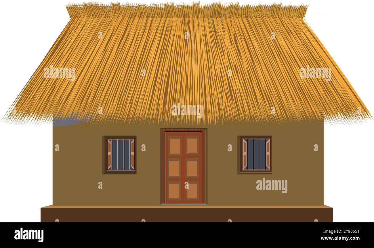Traditional and typical rural Filipino Home or hut vector illustration ...