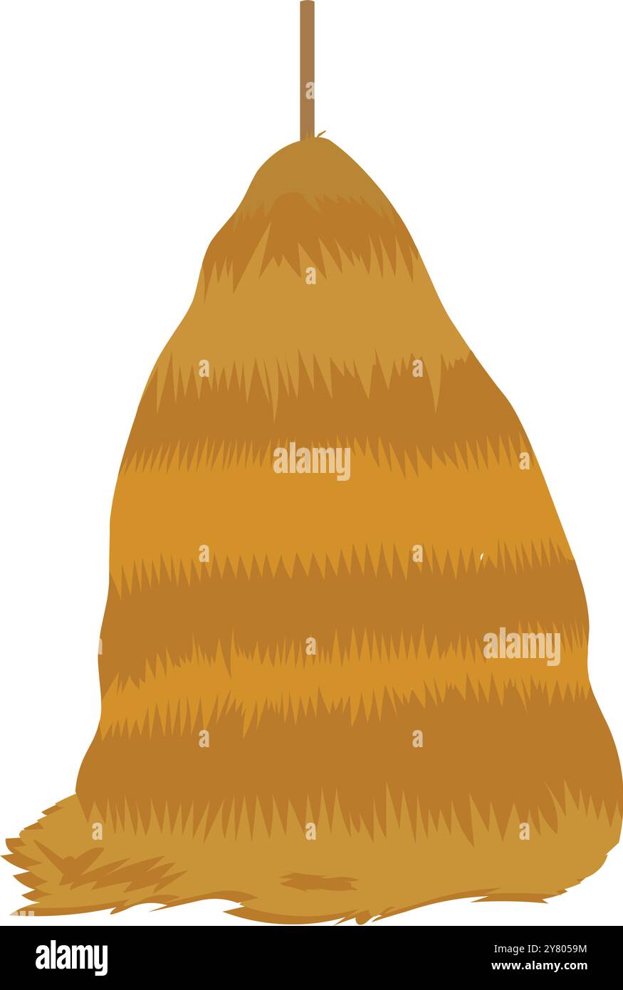 Hay straw pile vector illustration isolated on white background Stock ...