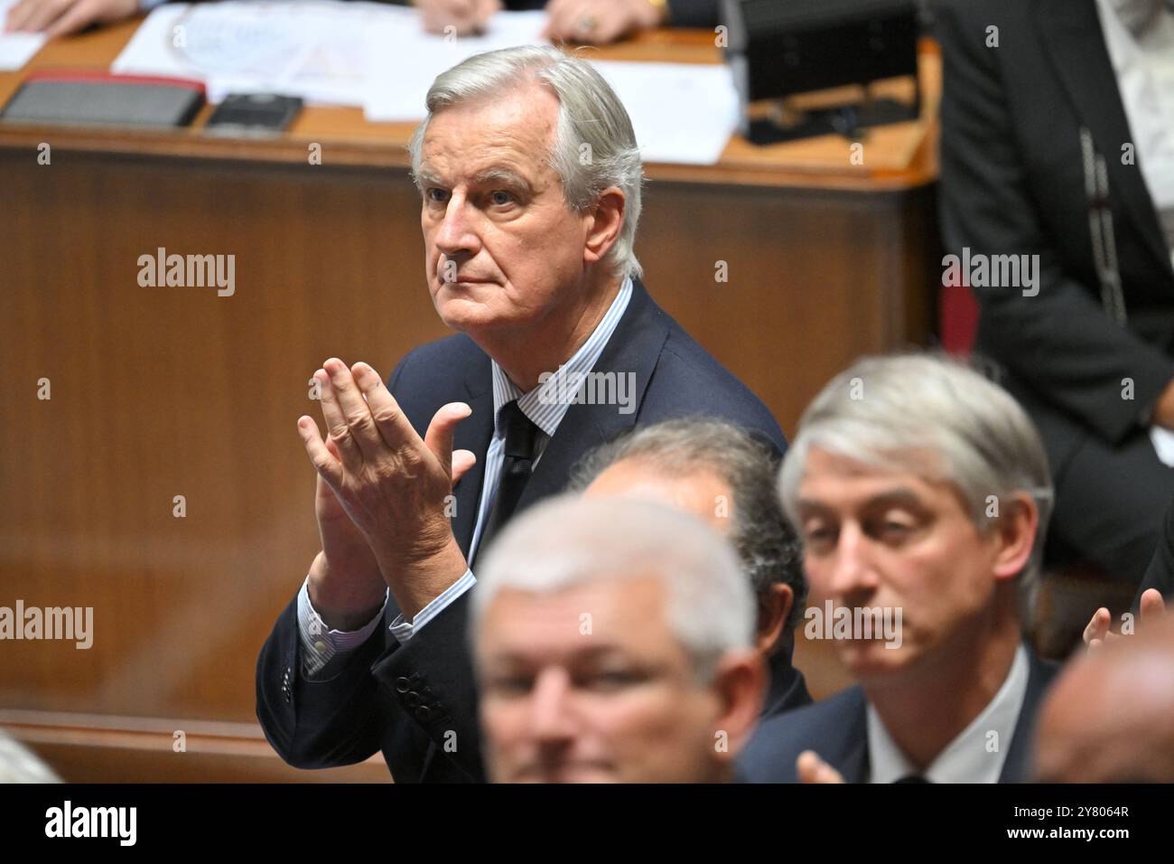 French Prime Minister Michel Barnier' before his general policy ...