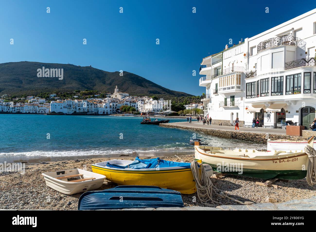 Spain, Cadaqués: view of the village located on the Cap de Creus ...