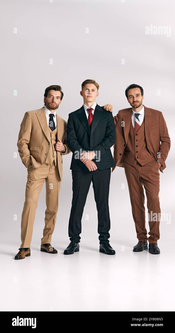 Men's friendship. Young stylish dressed, successful men, professionals ...