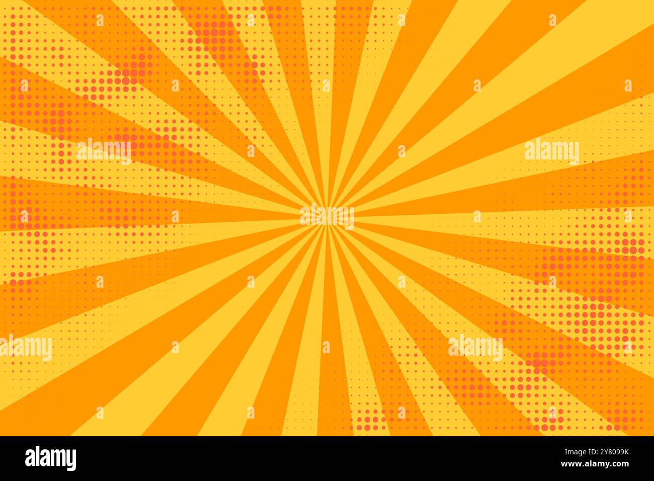Abstract yellow orange halftone dotted pattern background. Retro ...