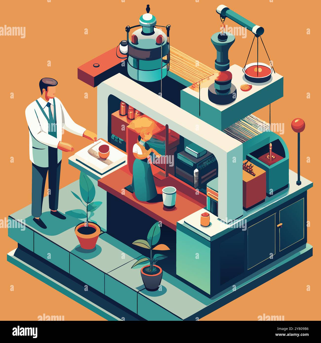 Vibrant isometric illustration showcases hi-res stock photography and ...