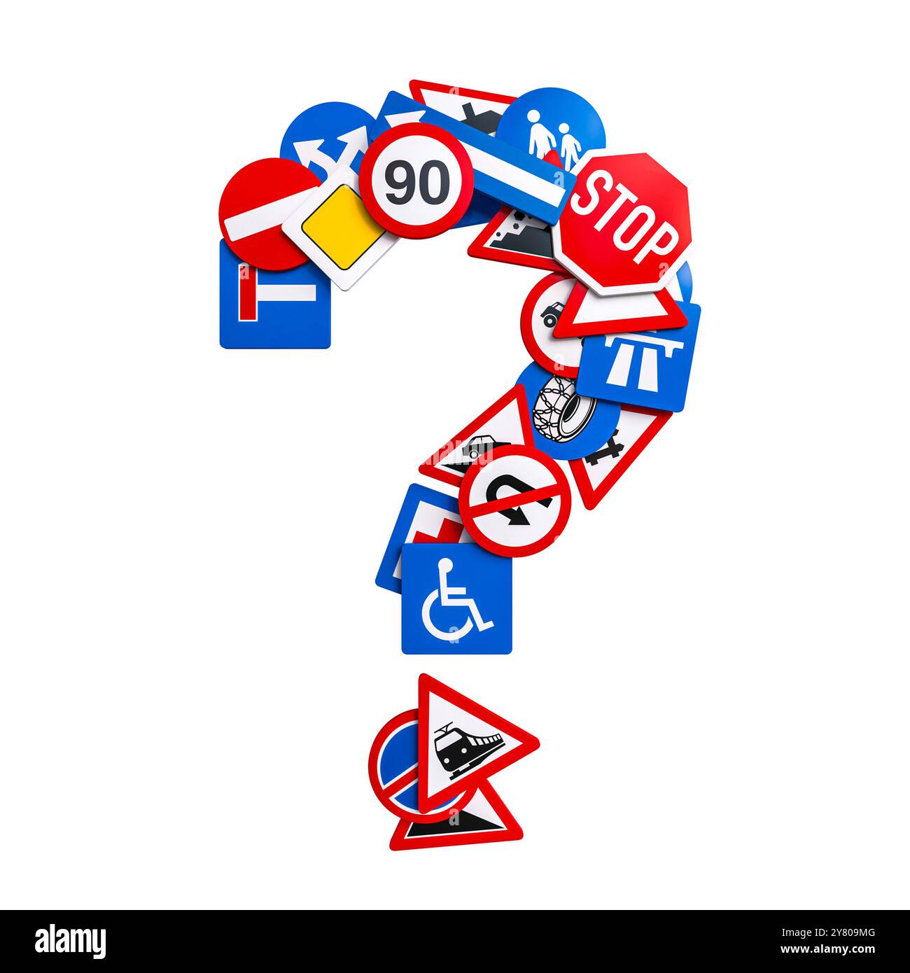 Road Sign Questions Traffic Signs In Halifax, Canada. The Central Sign