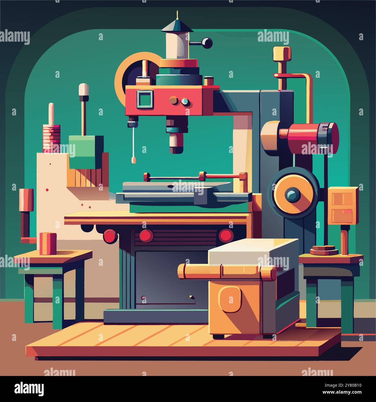 Green metal industrial image Stock Vector Images - Alamy