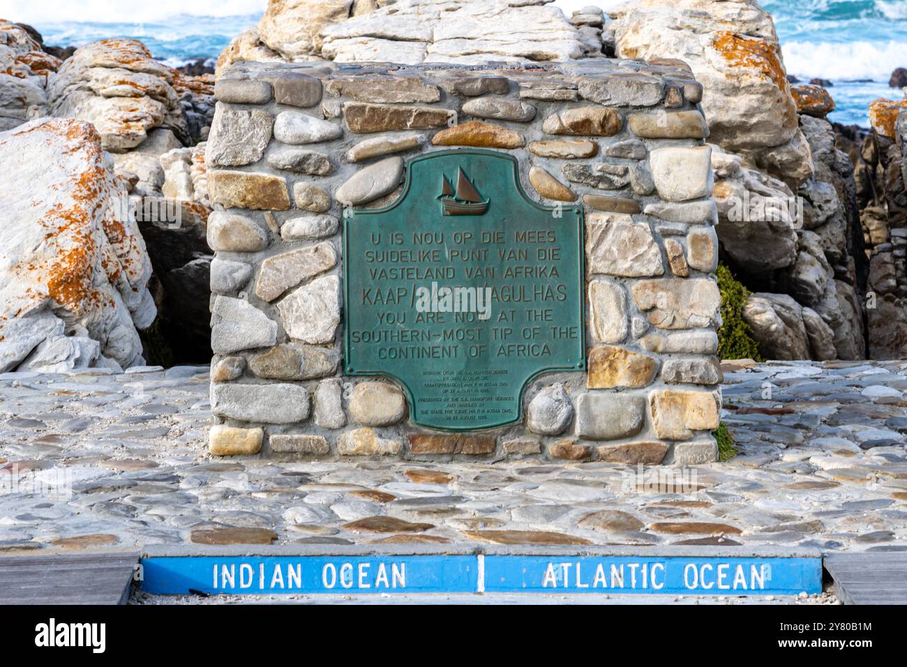 Cape Agulhas, the geographic southern tip of Africa and the beginning ...