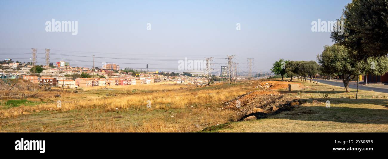 View of Soweto, the famous township of the City of Johannesburg ...