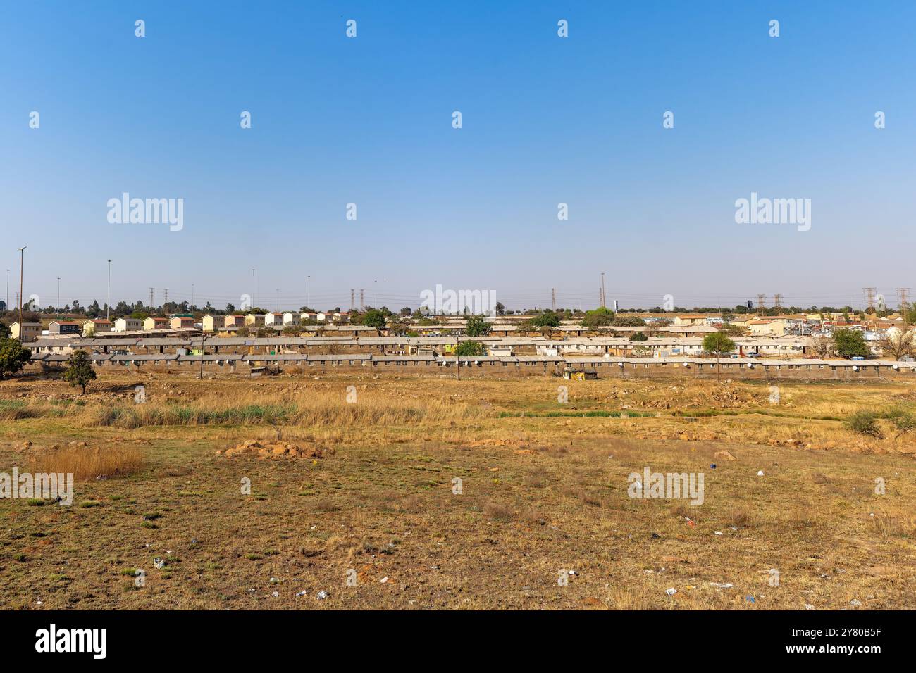 View of Soweto, the famous township of the City of Johannesburg ...
