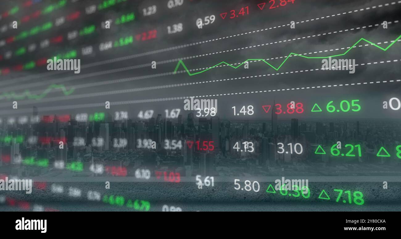 Stock market chart skyline hi-res stock photography and images - Alamy