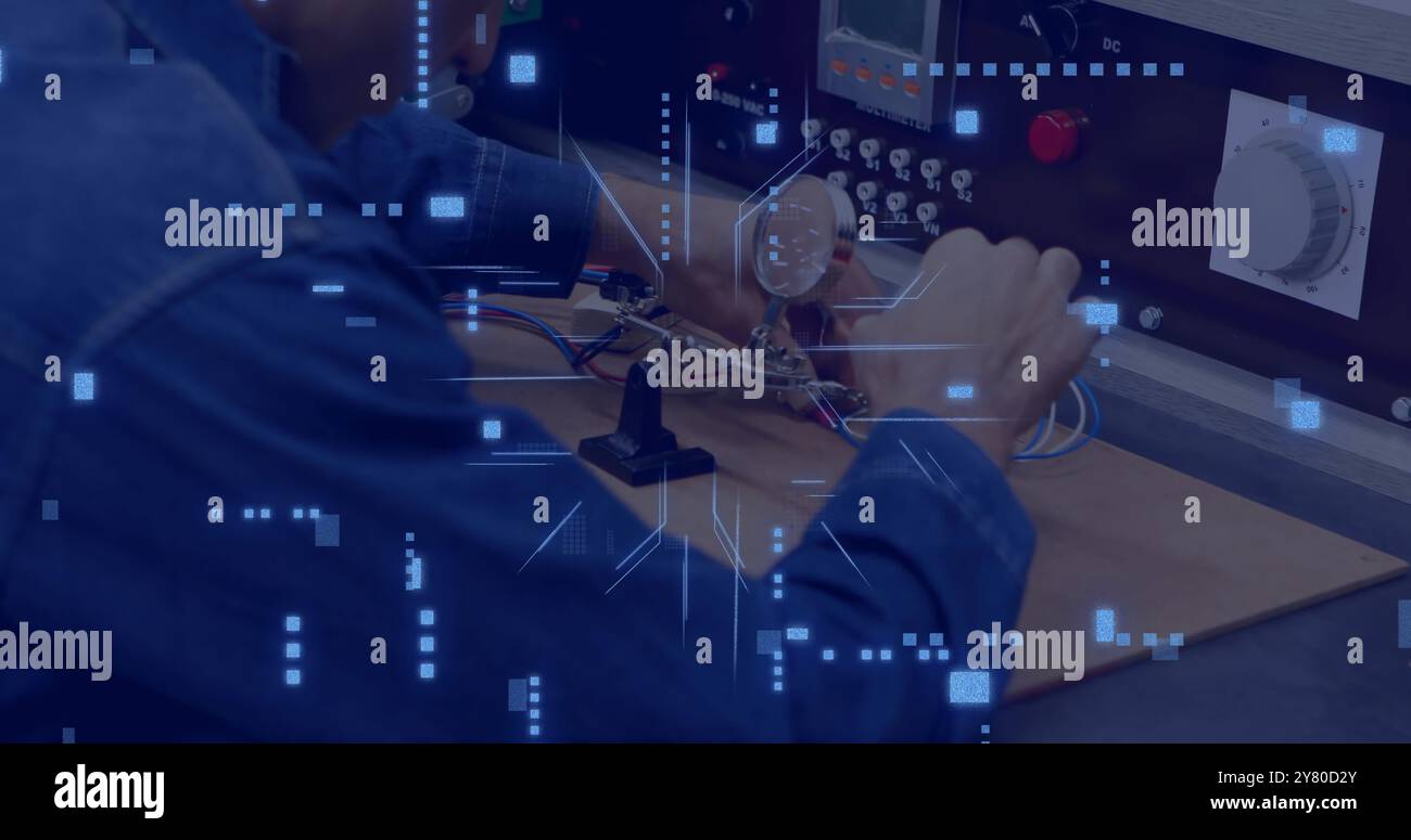 Digital network data processing hi-res stock photography and images - Alamy