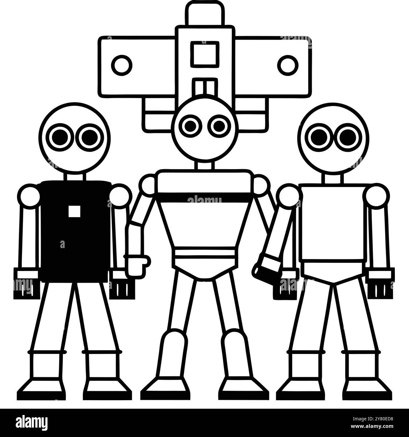 Simple Robots Drawings