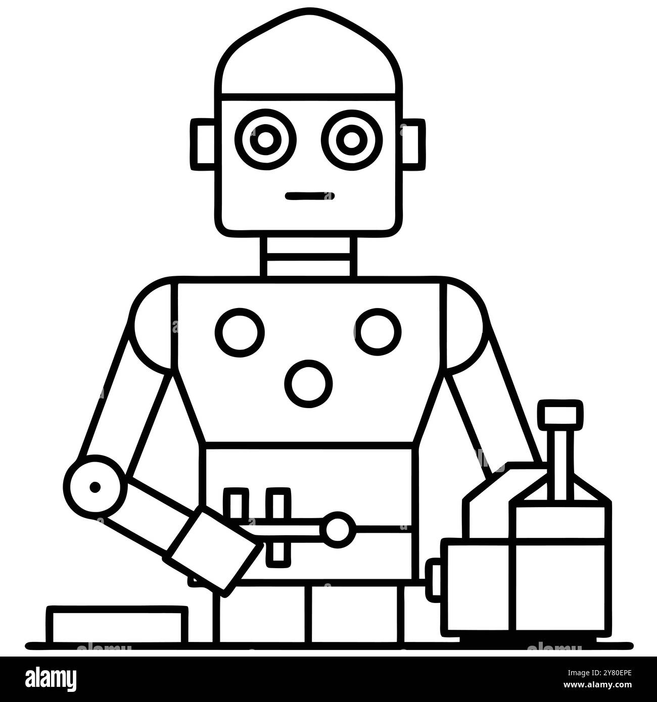 Industry 4 0 automation industrial Black and White Stock Photos ...