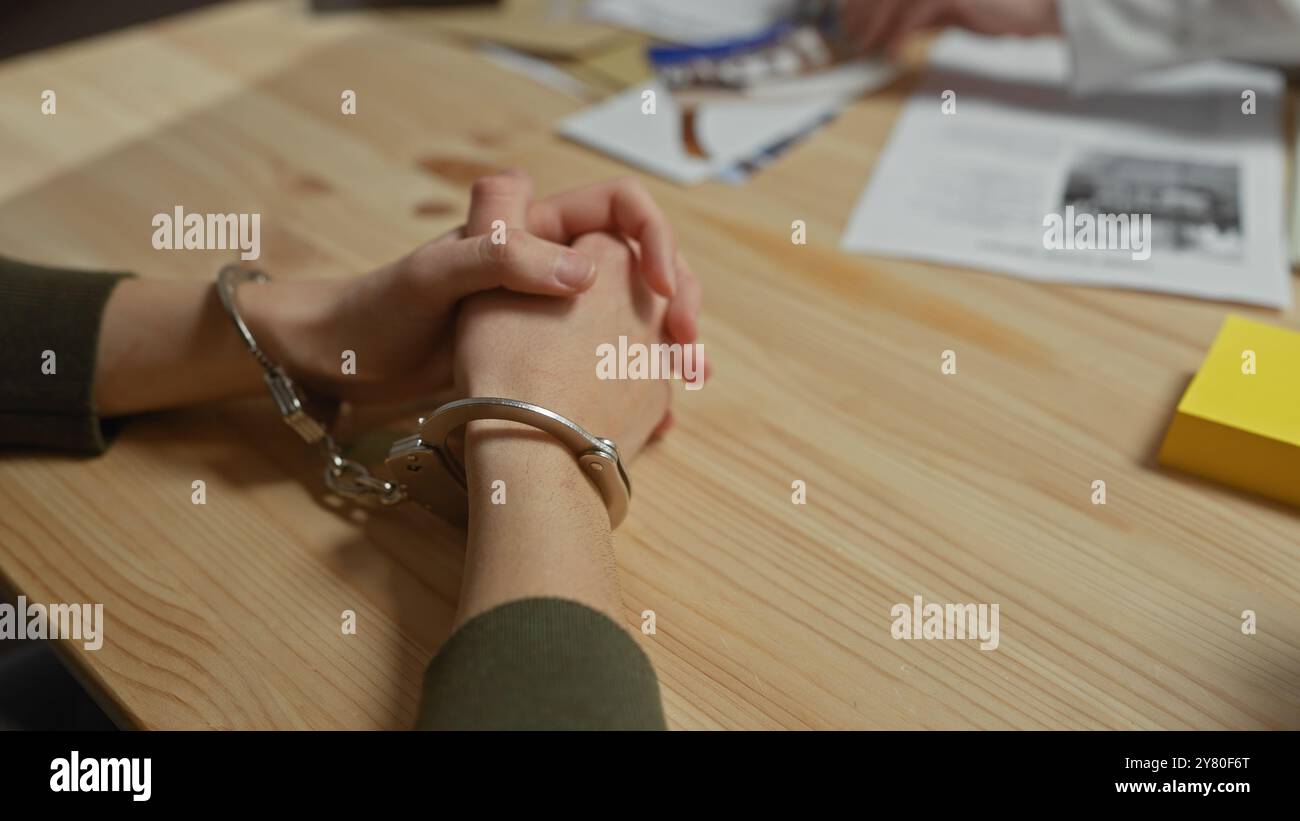 Woman in handcuffs and police hi-res stock photography and images - Alamy