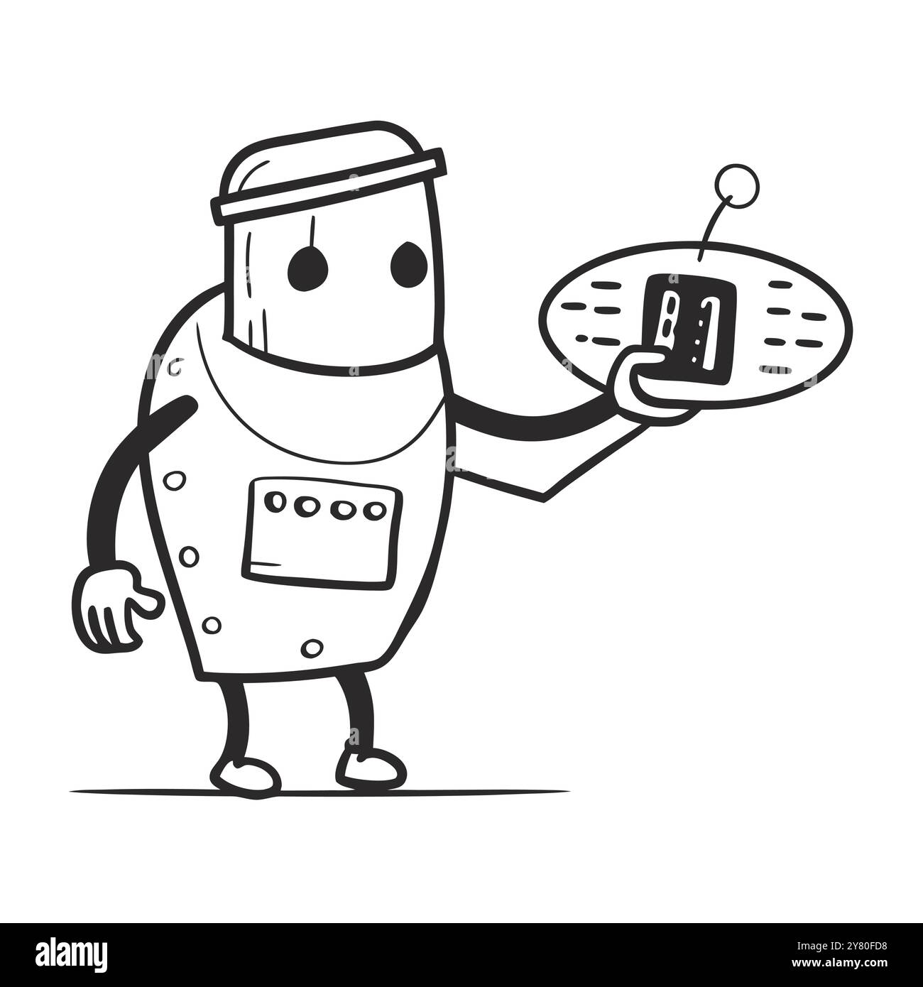 Cartoonish robot Stock Vector Images - Alamy