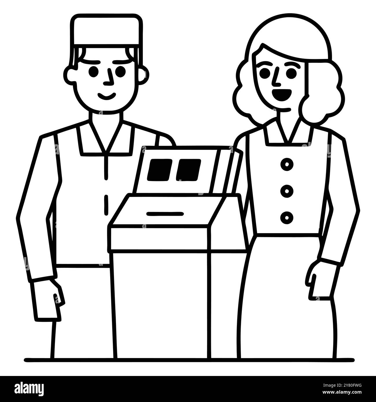 Man woman user vector buttons Black and White Stock Photos & Images - Alamy