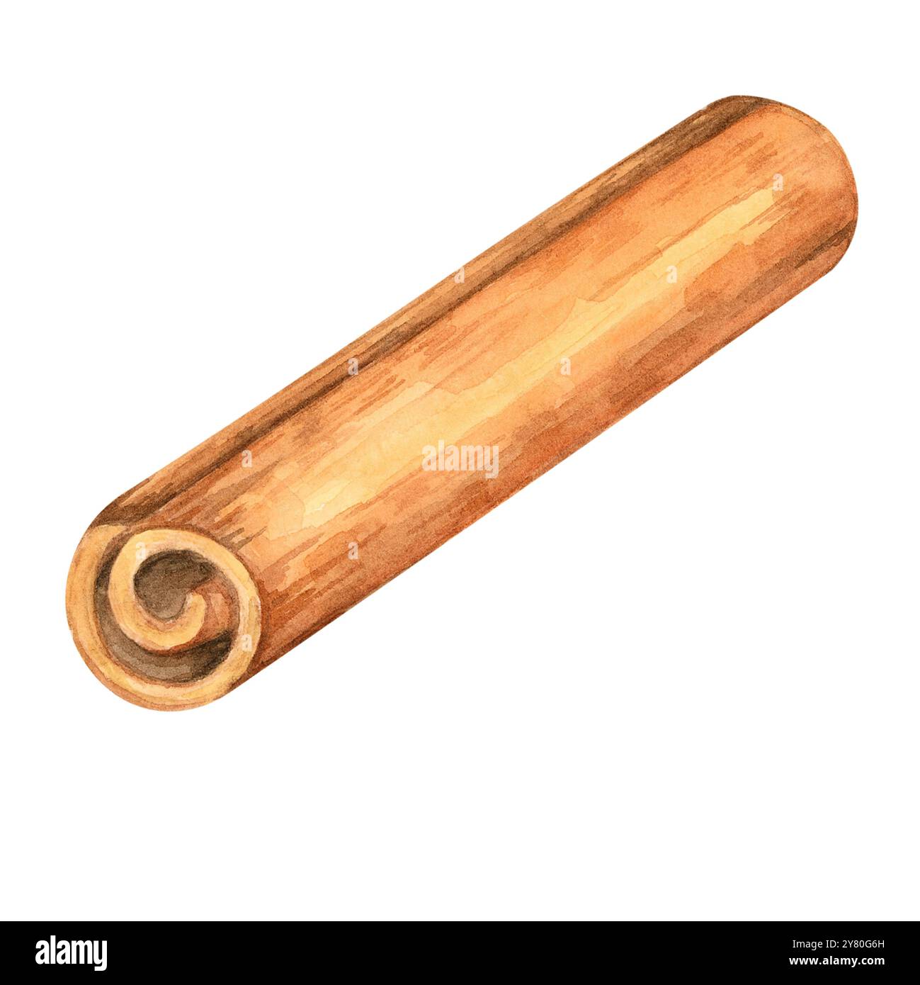 Single cinnamon stick watercolor illustration is perfect for autumnal ...