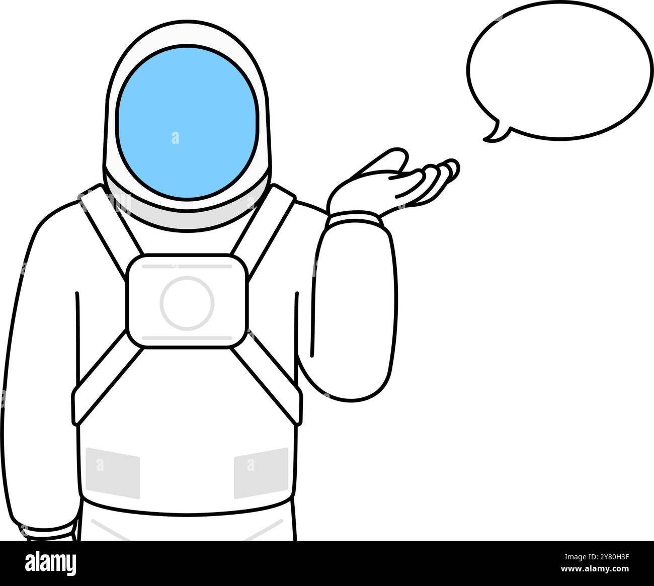 Astronaut giving directions, with a wipeout, Vector Illustration Stock ...