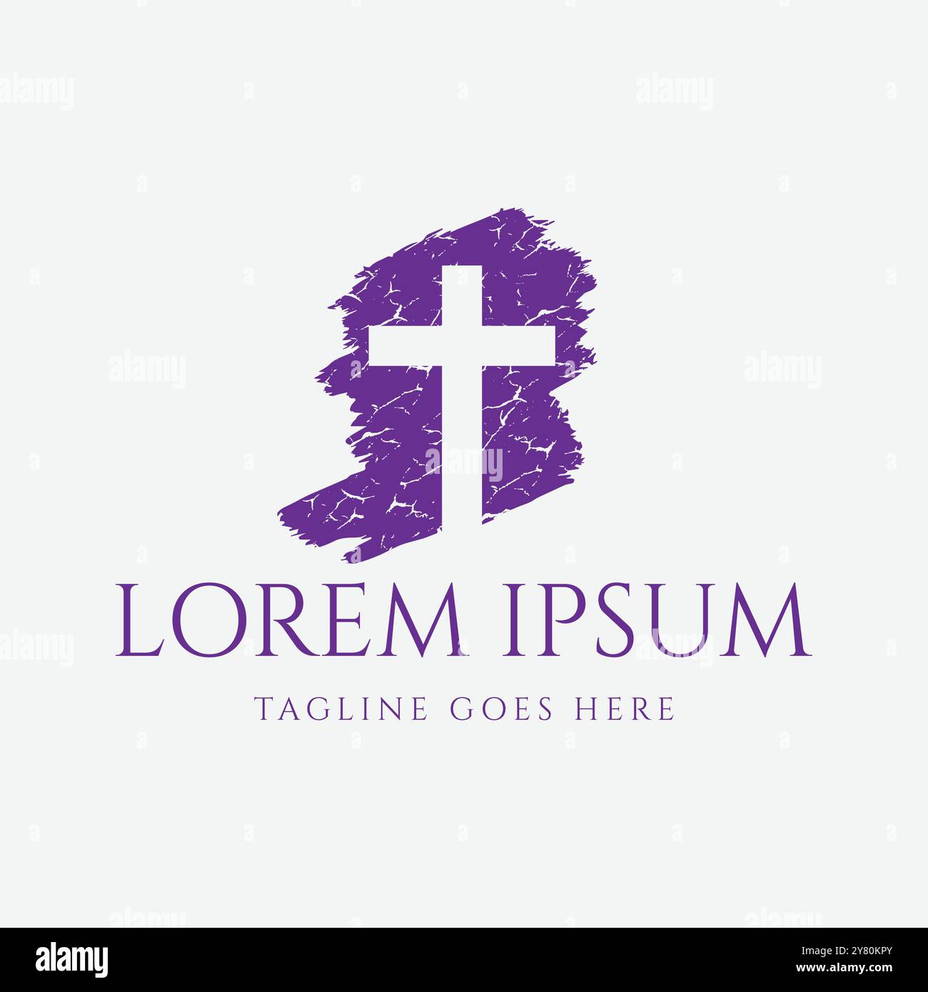 Jesus Christian Cross with Grunge Paint Icon Symbol for Religion Design ...