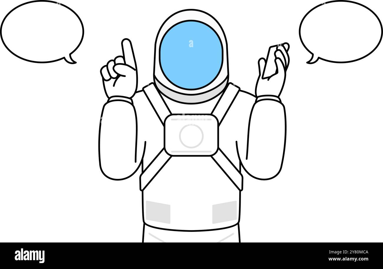 Astronaut pointing while on the phone, Vector Illustration Stock Vector ...