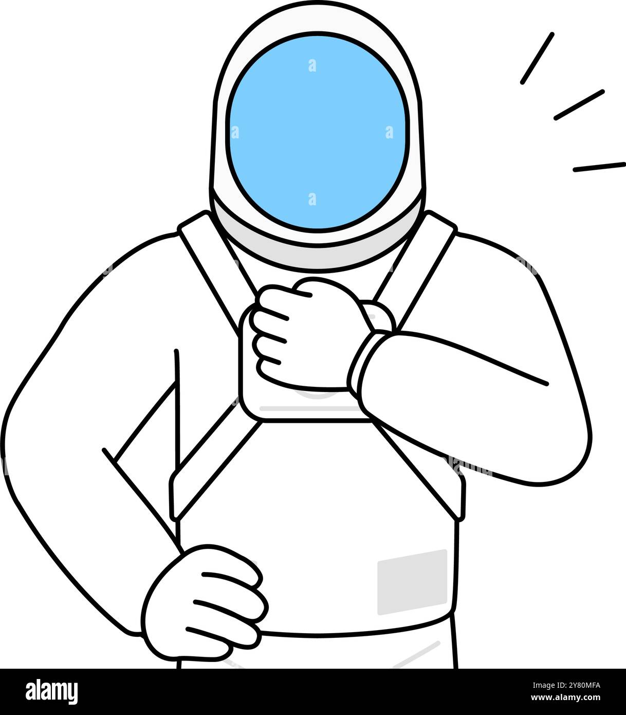 Astronaut tapping his chest, Vector Illustration Stock Vector Image ...