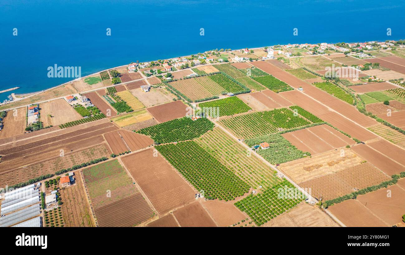 Aerial drone farm fields agricultural hi-res stock photography and ...