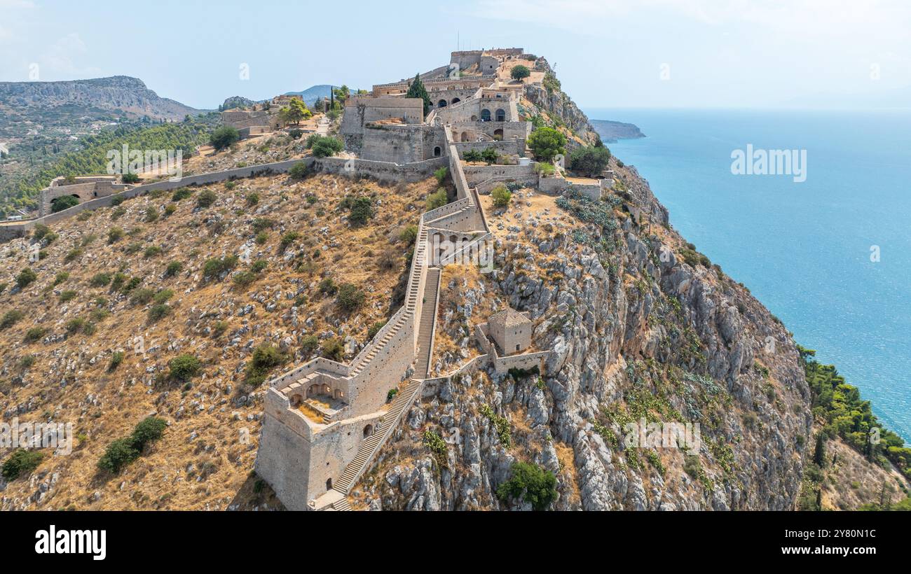 Aerial view of Palamidi castle in Nafplio, Greece Stock Photo - Alamy