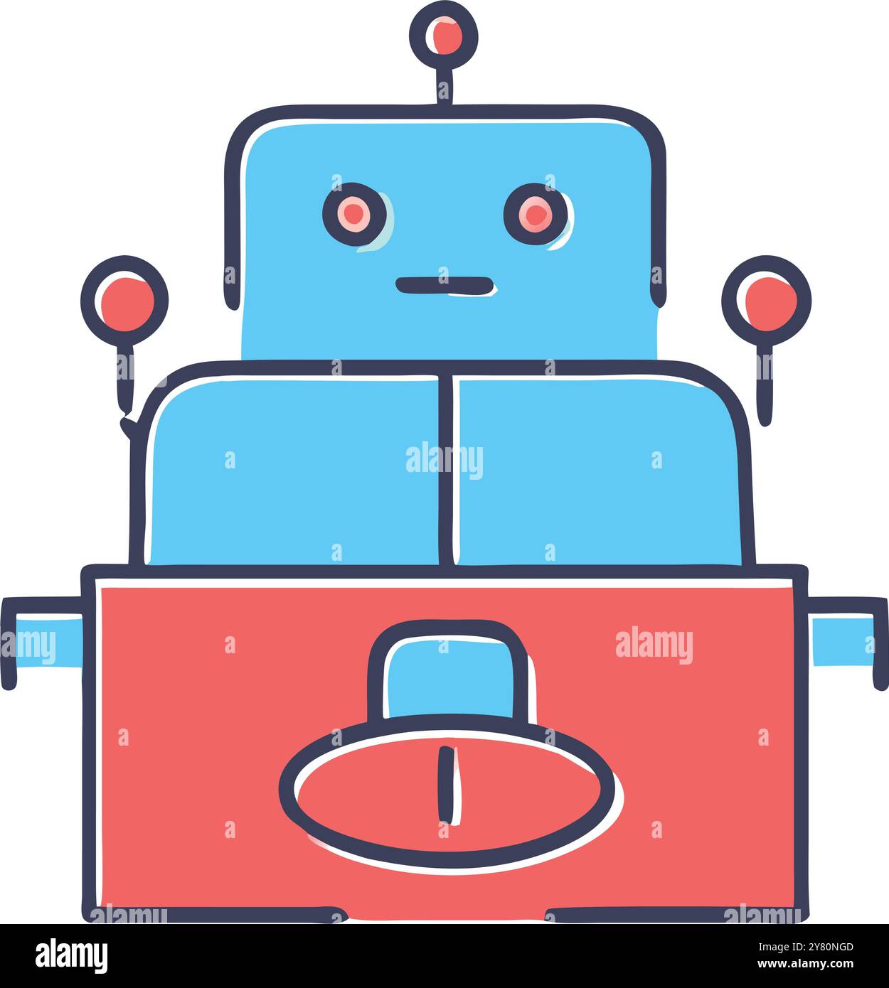 Red eyes robot Stock Vector Images - Alamy
