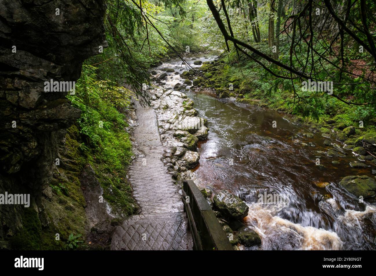 The river Twiss, The Ingleton Waterfalls Trail in North Yorkshire ...