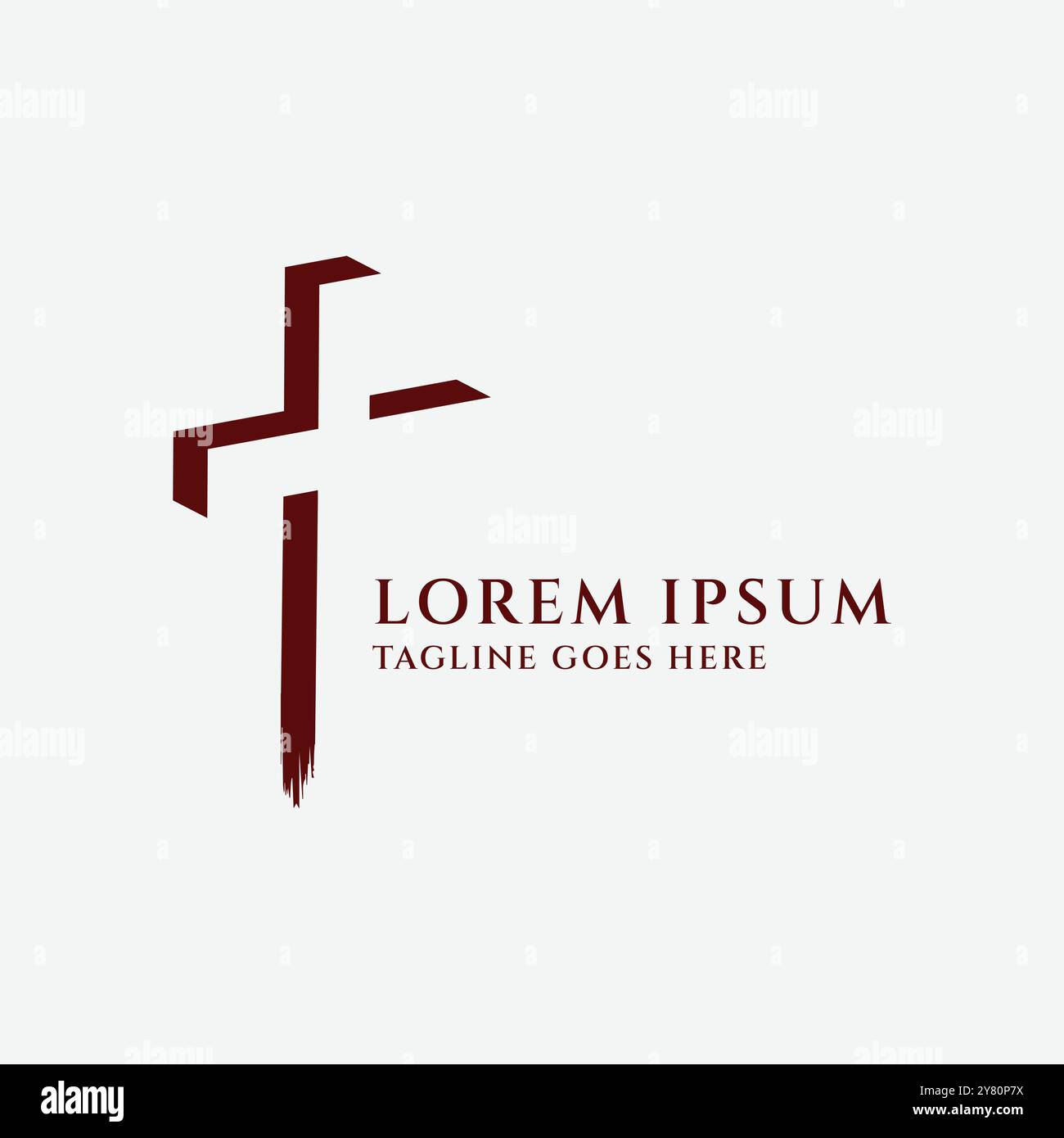 Negative Space Jesus Christian Cross Icon Symbol for Religion Bible ...