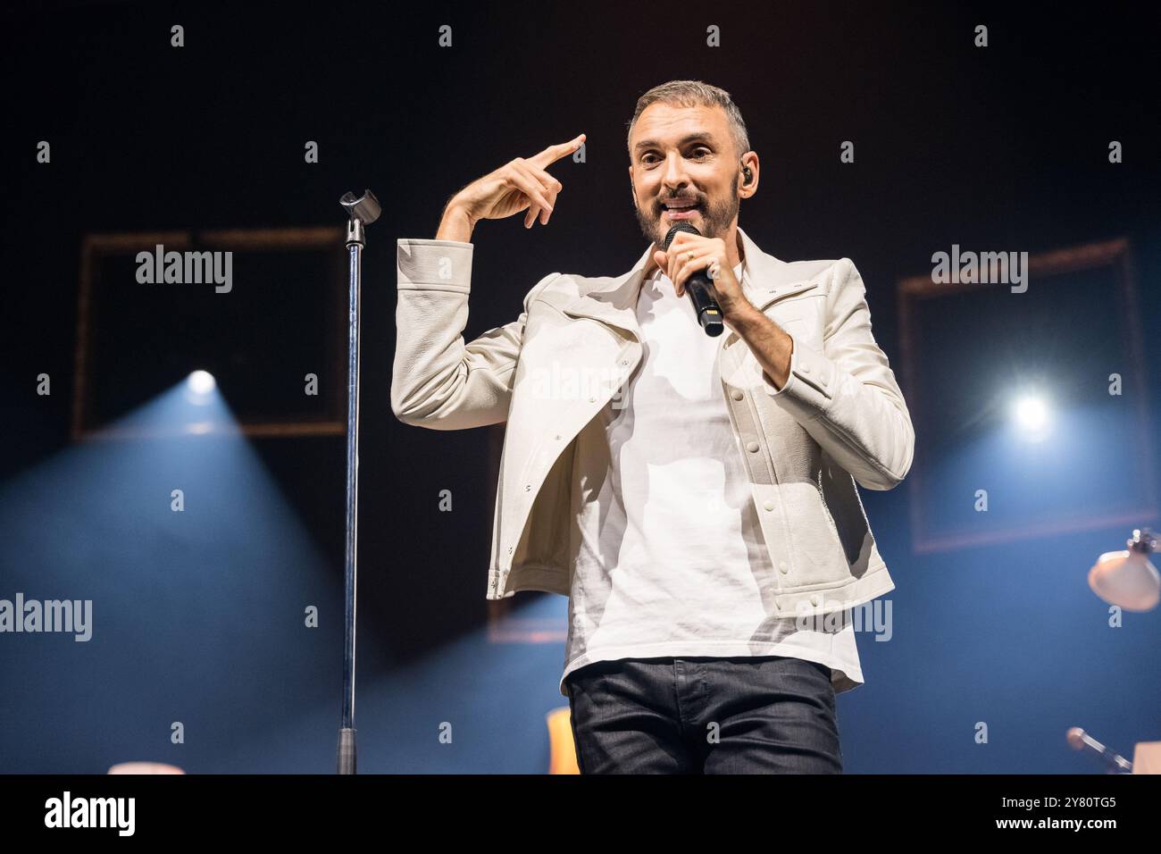 Singer Christophe Willem at the 'Nuits de Champagne' festival in Troyes ...