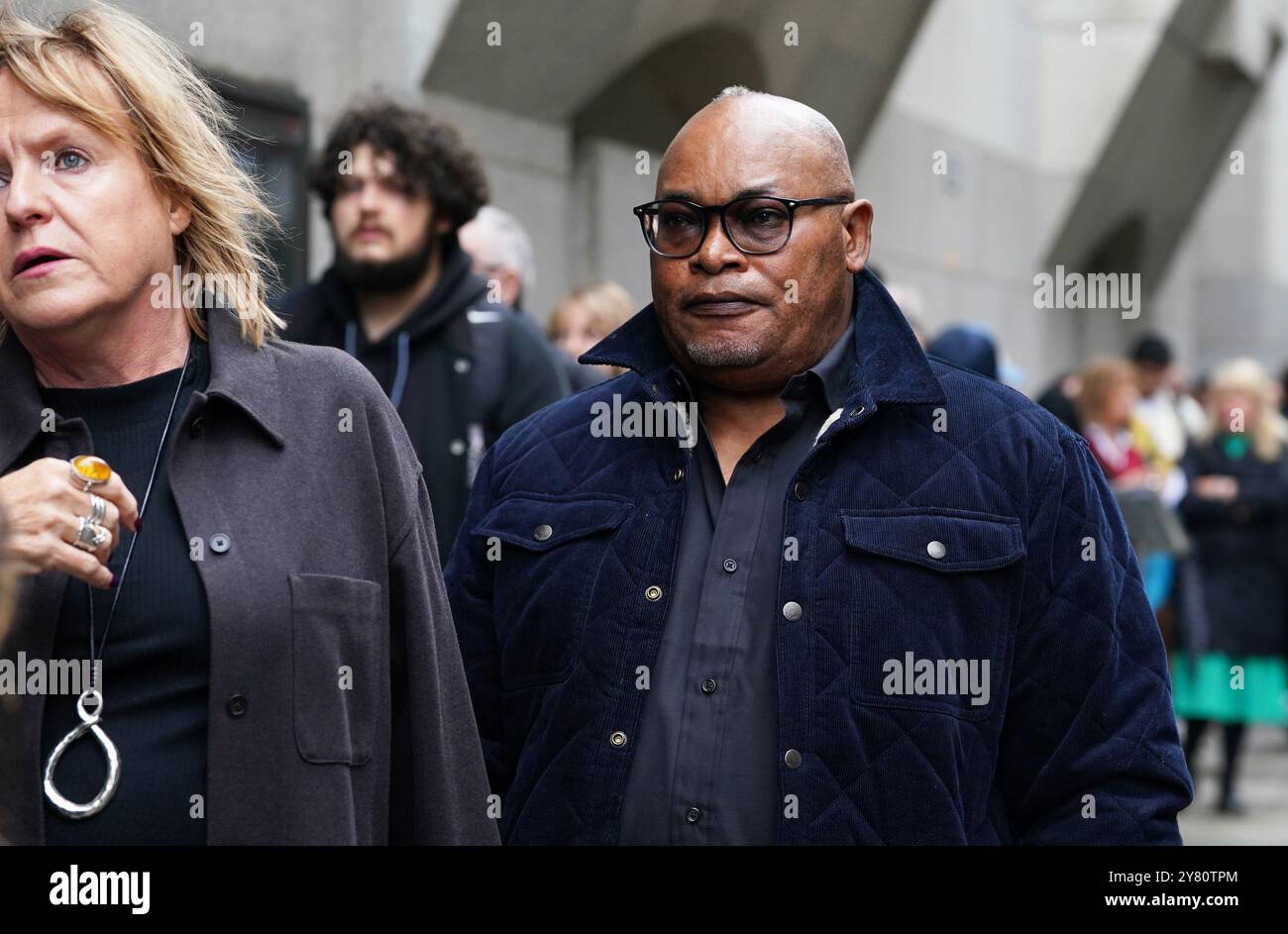 Prosper Kaba, the father of Chris Kaba, arriving at the Old Bailey ...