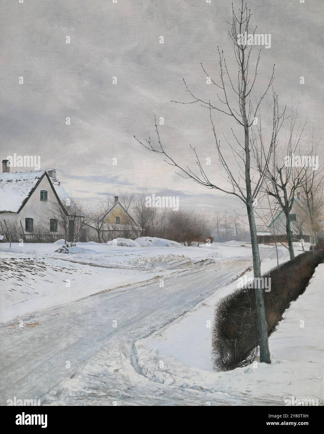 Road in the village of Baldersbronde by Danish painter Laurits Andersen ...
