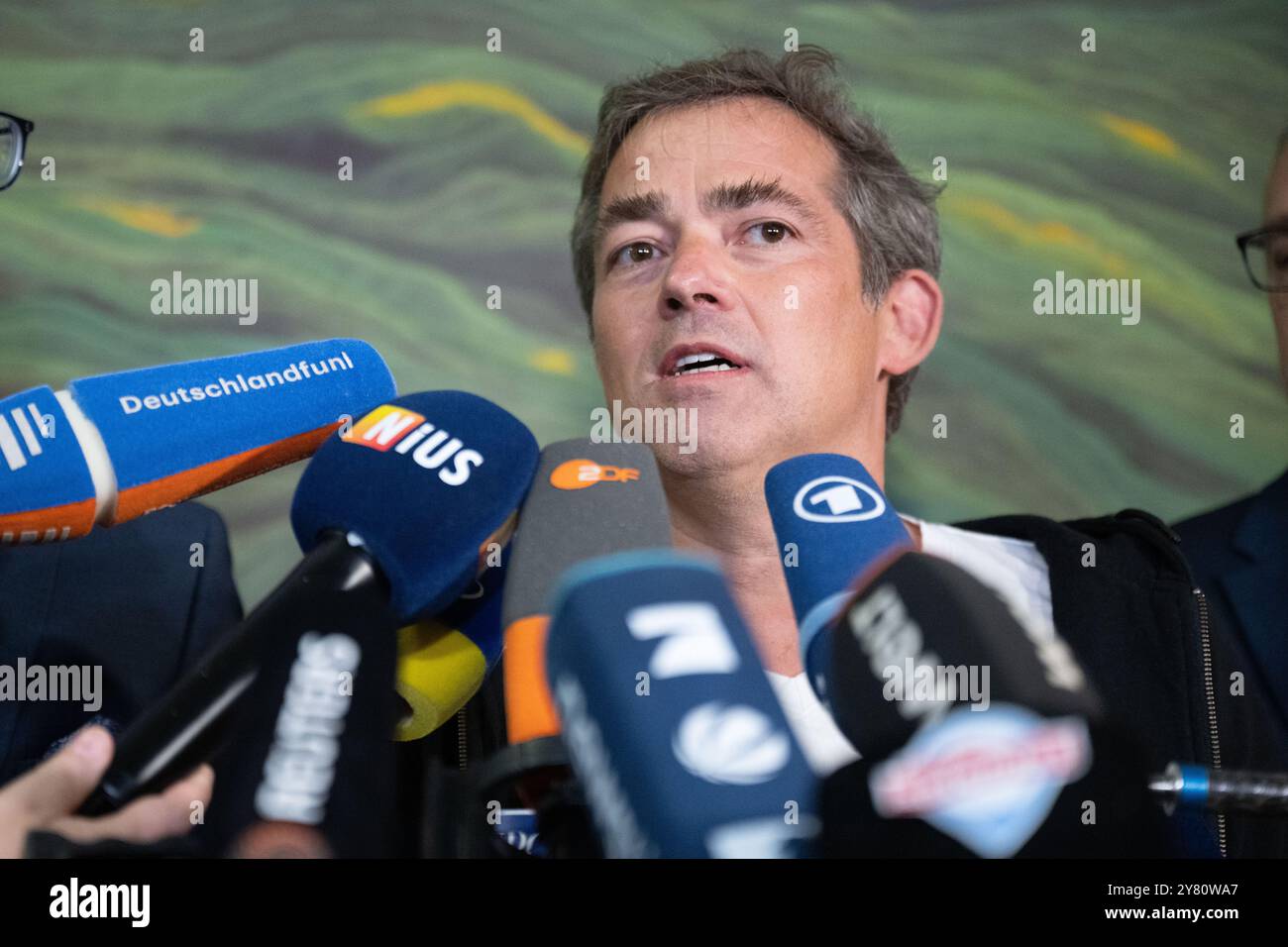 Stuttgart, Germany. 02nd Oct, 2024. The "Querdenken" initiator Michael ...