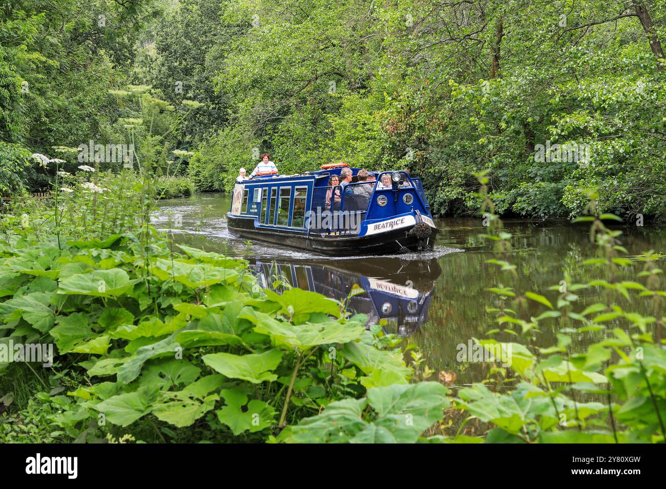 The Beatrice Charity narrowboat or barge or canal boat on the Caldon ...
