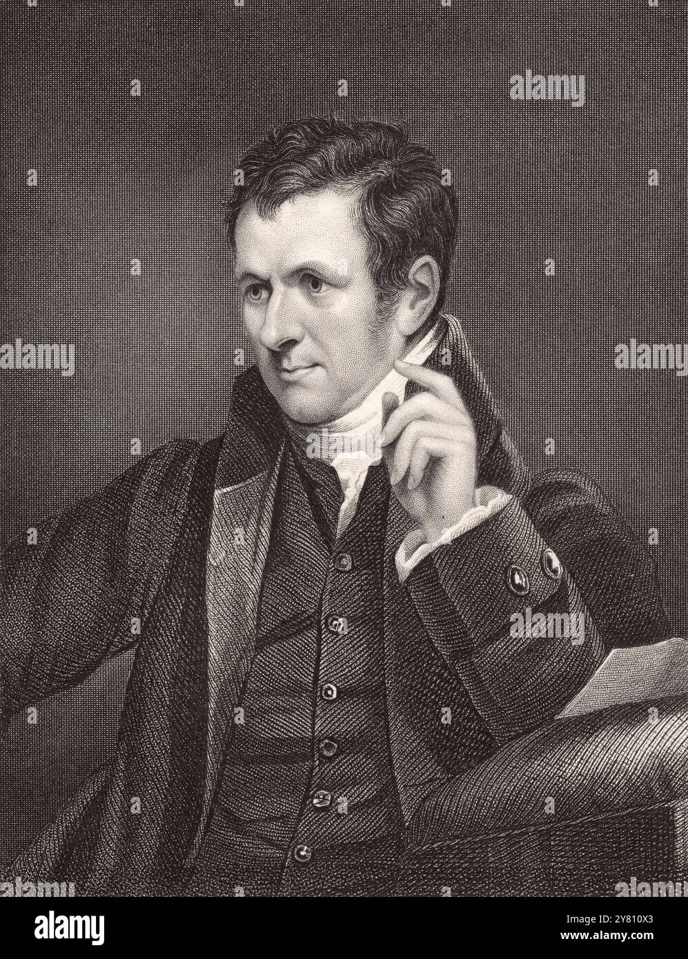 Portrait of Humphry Davy (1778-1829) Historical Engraving Stock Photo ...