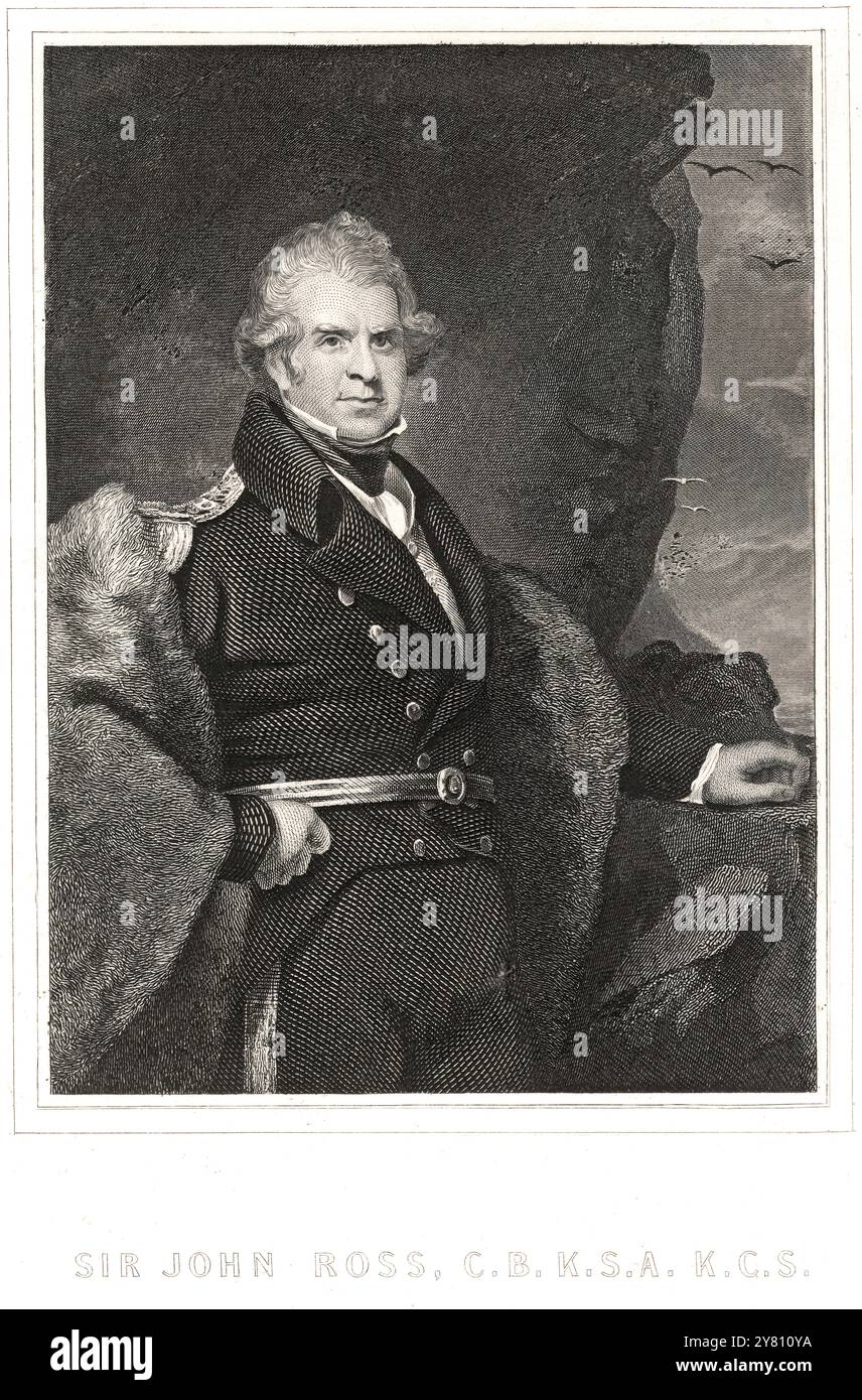 Portrait of John Ross (1800-62) - Historical Engraving Stock Photo - Alamy