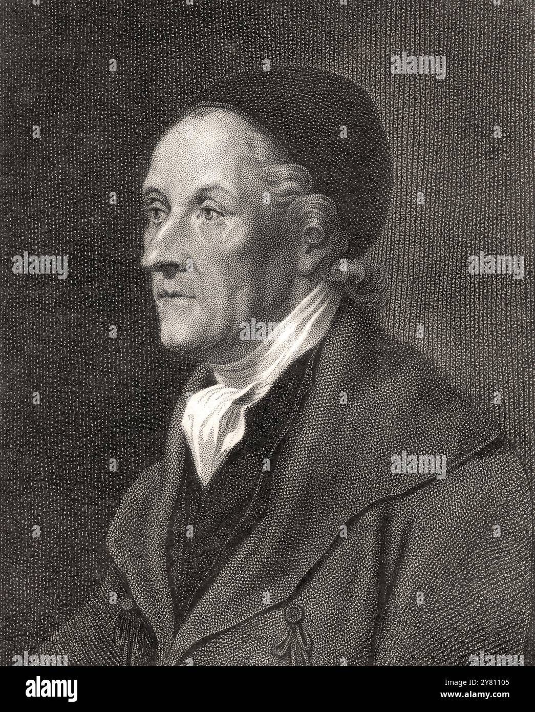 Portrait of Johann Kaspar Lavater (1741-1801) Historical Engraving ...