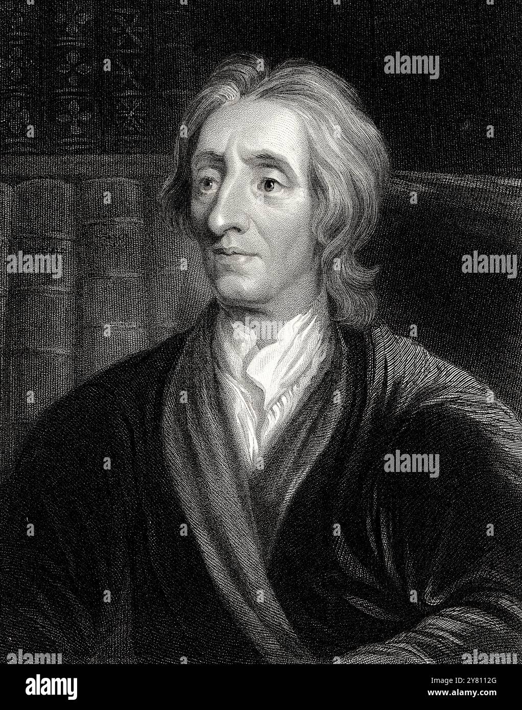 Portrait of John Locke (1632-1704) Historical Engraving Stock Photo - Alamy