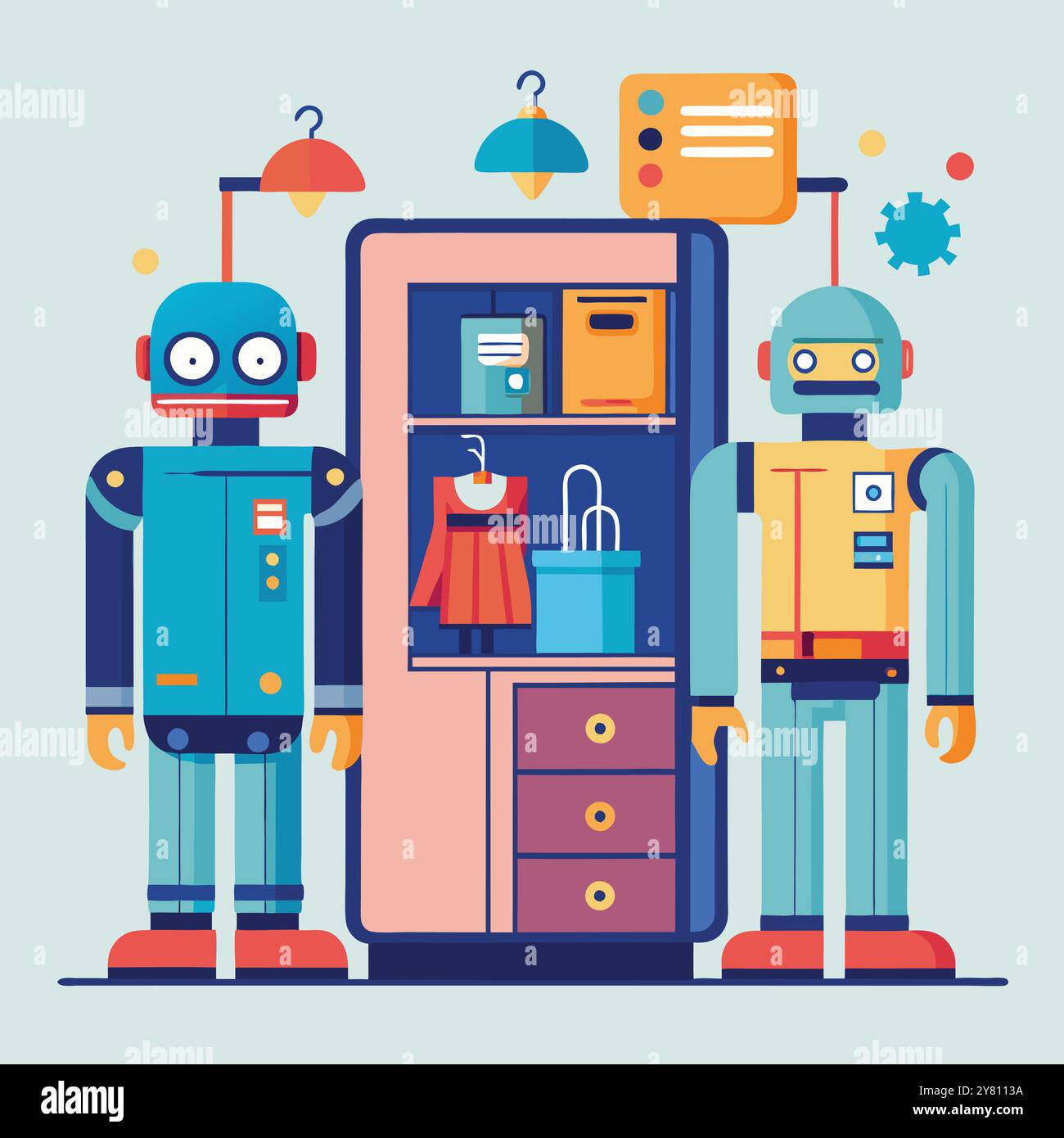 Helpful robots Stock Vector Images - Alamy