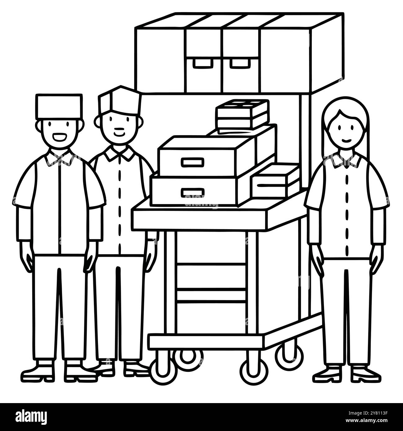 Woman shopping cart trolley Black and White Stock Photos & Images - Alamy